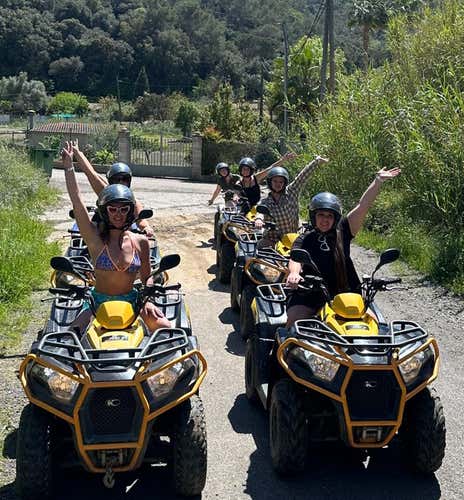 Quad biking route without a licence through the Montnegre Park on the ...